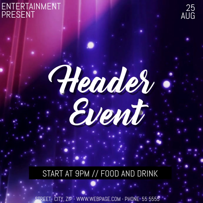 Event party video flyer template | PosterMyWall