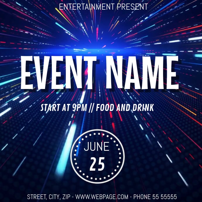 Event party video flyer template | PosterMyWall
