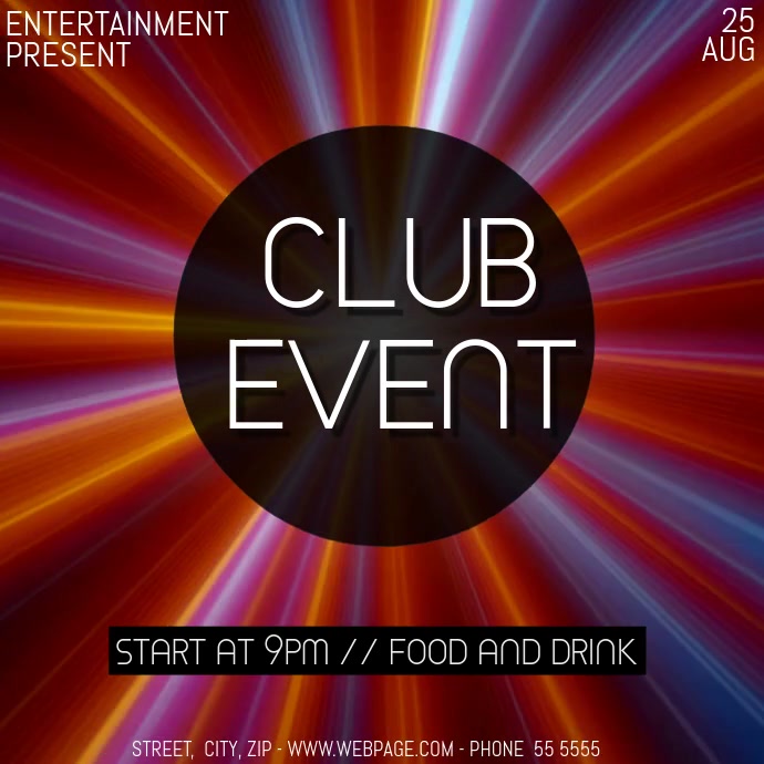 Event party video flyer template | PosterMyWall