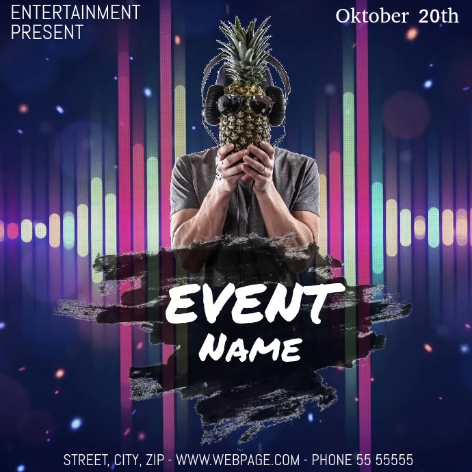 Copy of Event party video flyer template | PosterMyWall