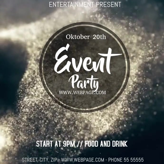 Event party video flyer template | PosterMyWall