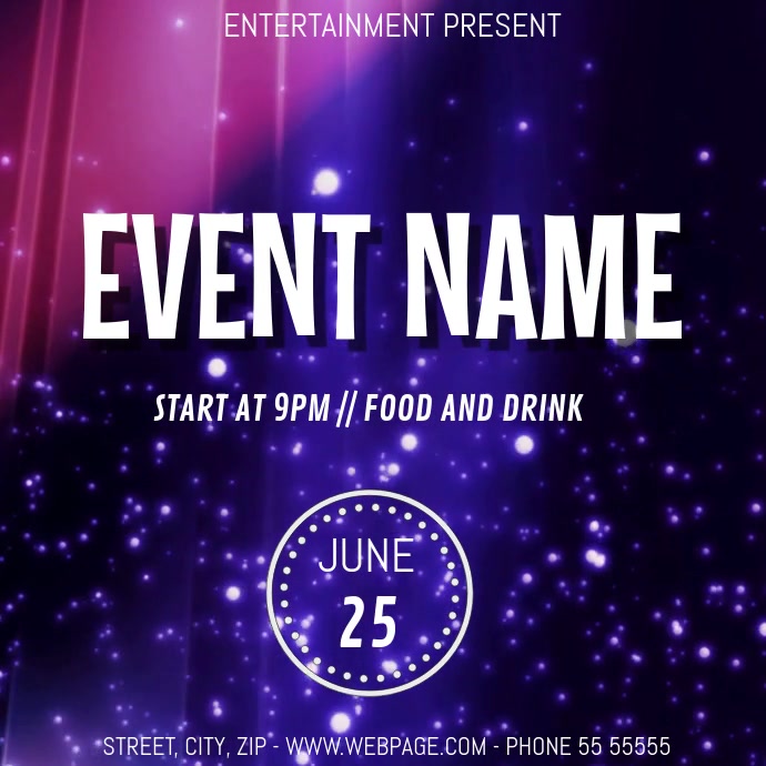 Event party video flyer template | PosterMyWall