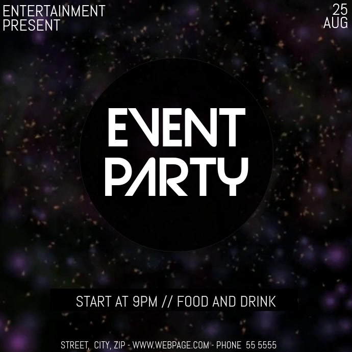 Event party video flyer template | PosterMyWall