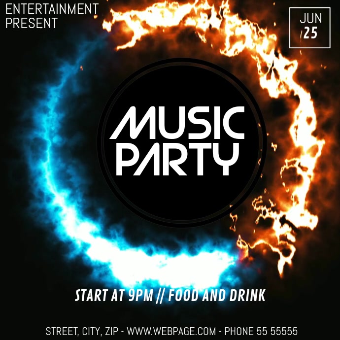 Event party video flyer template | PosterMyWall