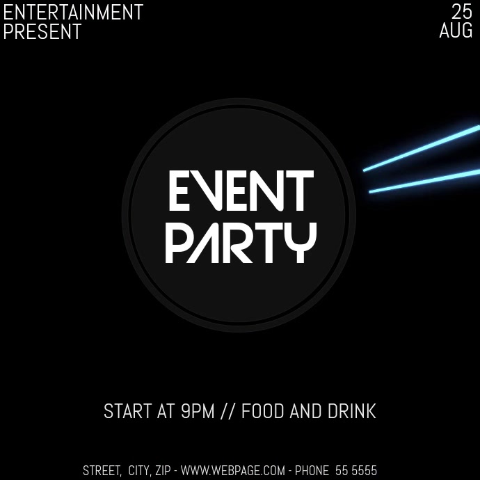 Event party video flyer template | PosterMyWall