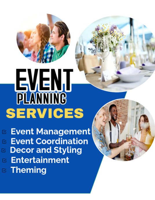Event planning services flyer template | PosterMyWall