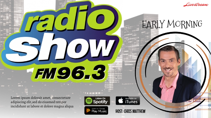 radio show ad flyer template | PosterMyWall