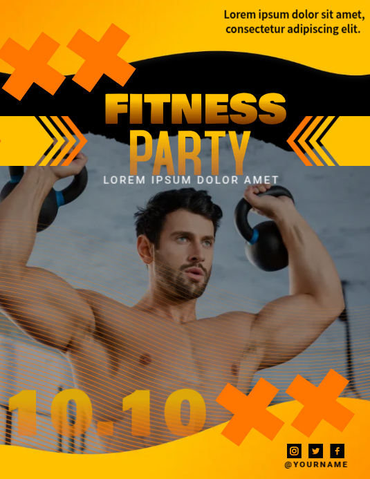 Event Poster Fitness Party Template | PosterMyWall