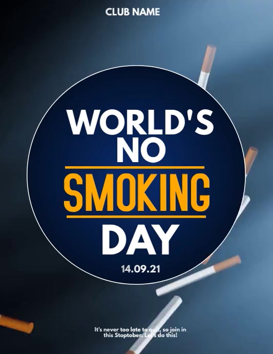 No smoking day flyer Template | PosterMyWall