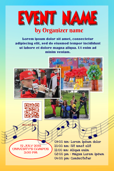 Colorful event poster | PosterMyWall