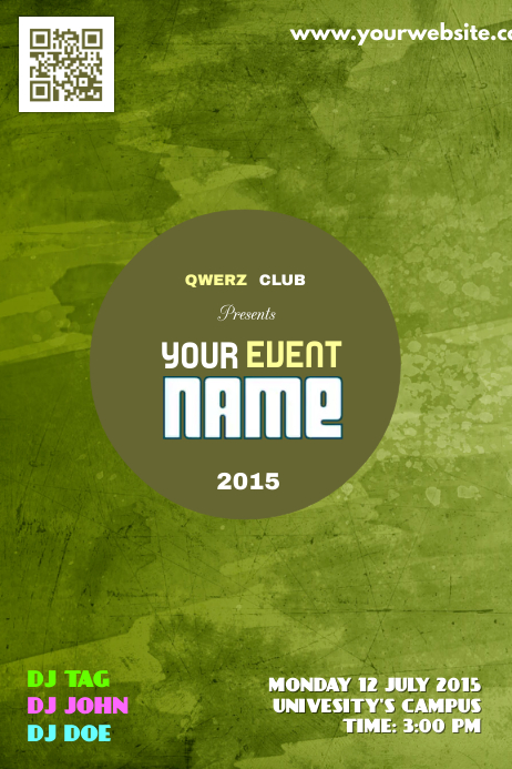 Event promotion poster - watercolor grunge background Template ...