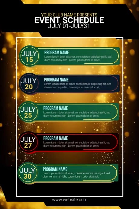 Plantilla de Event Schedule Ad Template ( | PosterMyWall