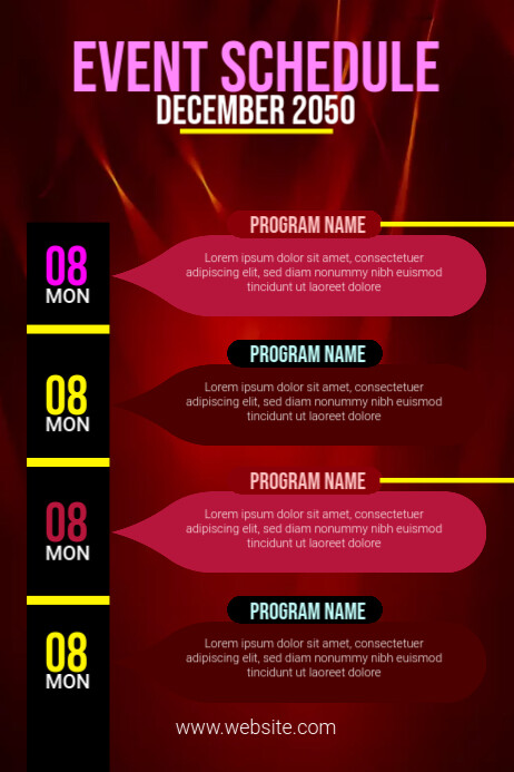 Event Schedule Ad Template | PosterMyWall