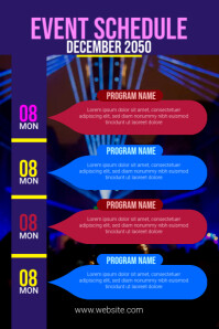 Event Schedule Poster Template for Upcoming Events and Agendas ...