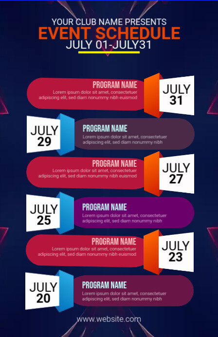 Event Schedule Ad Template | PosterMyWall
