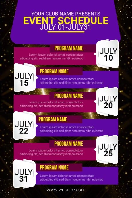 Copy of Event Schedule Ad Template | PosterMyWall