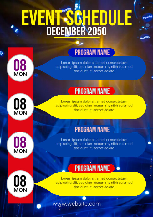 Event Schedule Ad Template | PosterMyWall