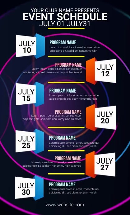 Event Schedule Ad Template | PosterMyWall