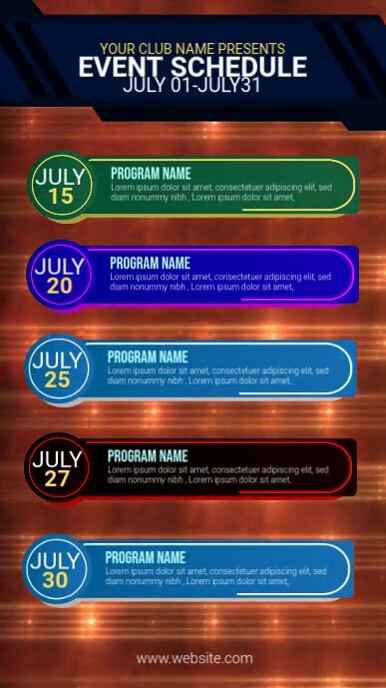 Event Schedule Ad Template | PosterMyWall