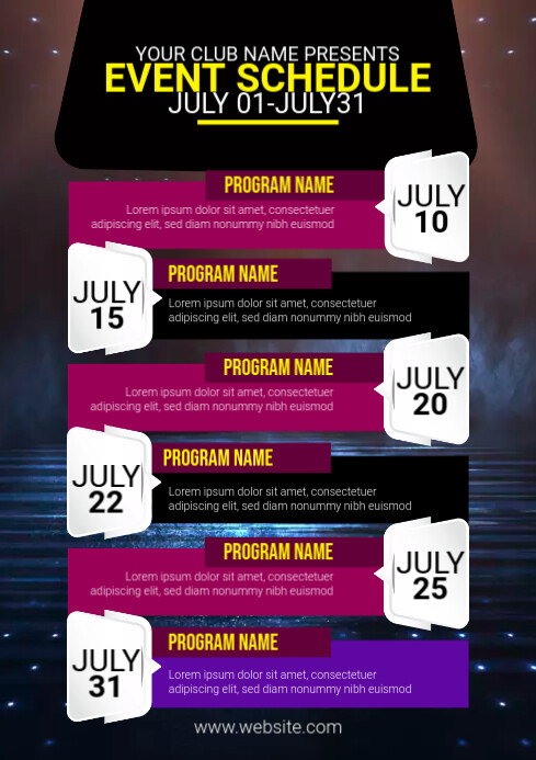 Event Schedule Ad Template | PosterMyWall