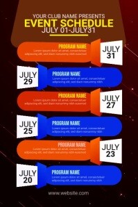 Event Schedule Ad Template | PosterMyWall
