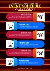 Event Schedule Template | PosterMyWall