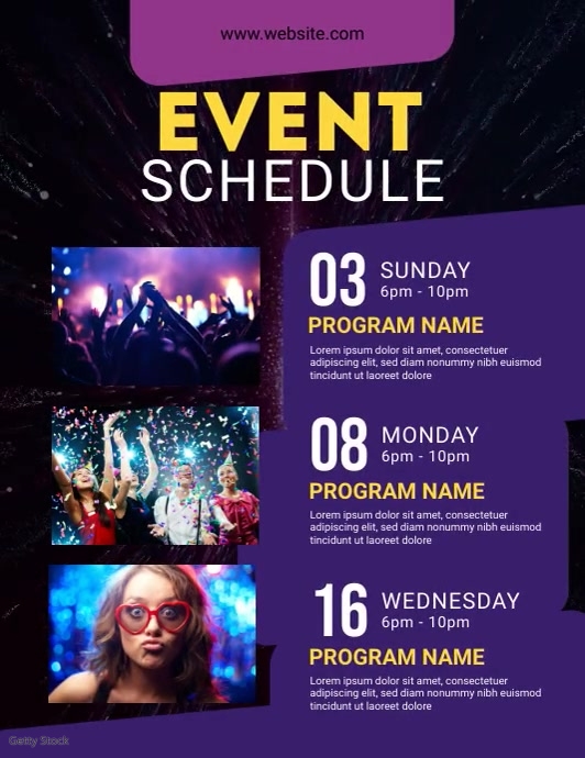 Copy of Event Schedule Design Template (1) | PosterMyWall