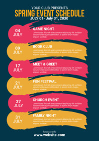 Event Schedule Flyer Template | PosterMyWall