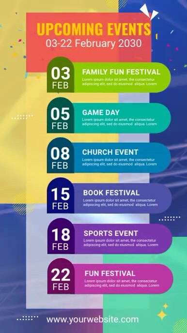 Plantilla de Event Schedule Design Template | PosterMyWall