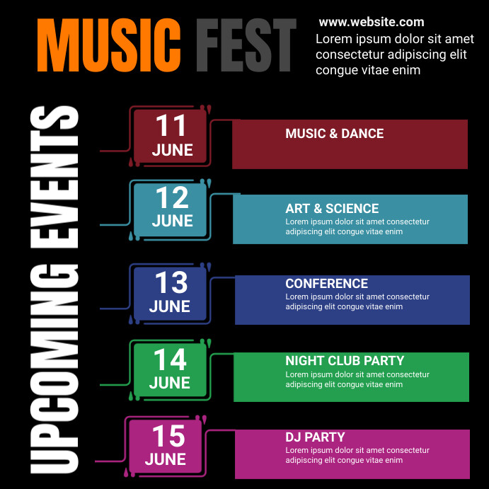 event schedule Template | PosterMyWall