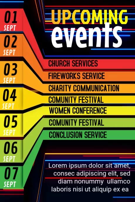 event schedule Template | PosterMyWall