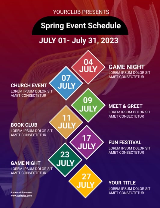 Copy of Event schedule | PosterMyWall