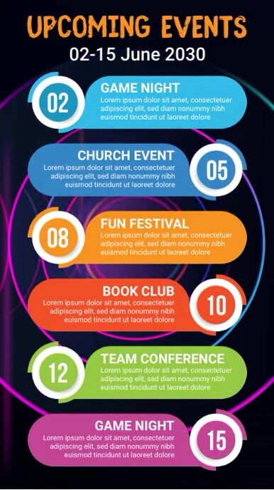 Copy of Event Schedule | PosterMyWall