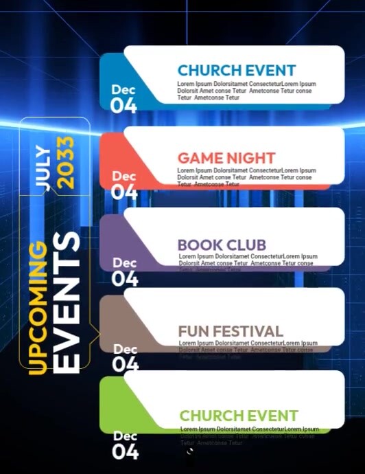 Copy of Event Schedule | PosterMyWall