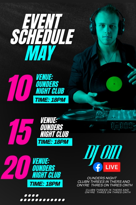 Copy of event schedule | PosterMyWall