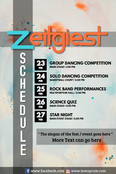 Event Schedule Template | PosterMyWall