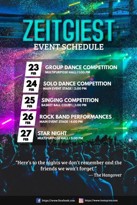Event Schedule Template | PosterMyWall