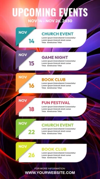 Event Schedule Template | PosterMyWall