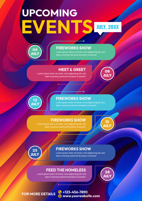 Event Schedule Flyer Template | PosterMyWall