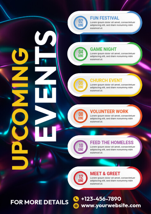 Copy of Event Schedule Flyer | PosterMyWall