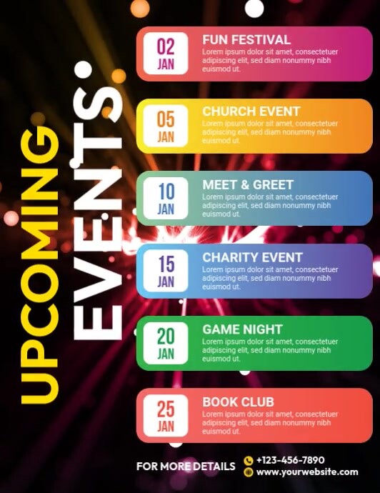 Event Schedule Flyer Template | PosterMyWall