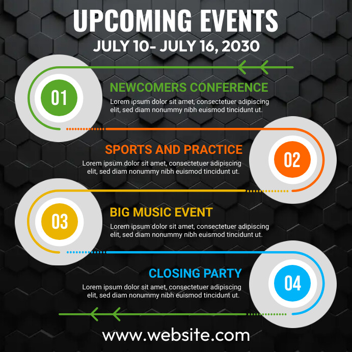 Copy of Event Schedule Flyer Templat | PosterMyWall