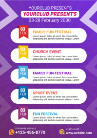 Event Schedule Flyer Template | PosterMyWall