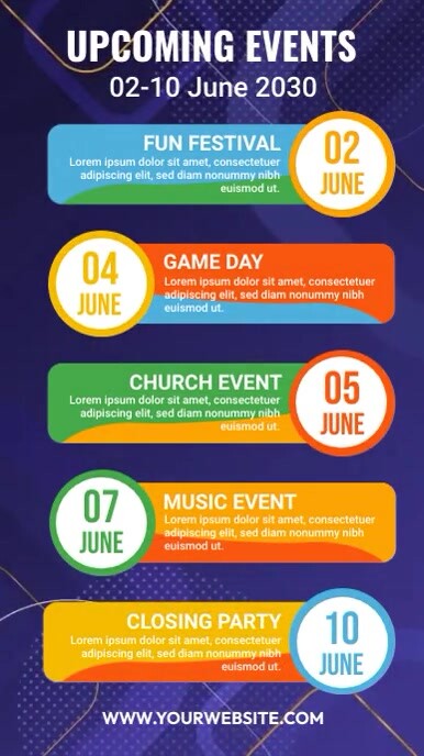 Event Schedule Flyer Template | PosterMyWall