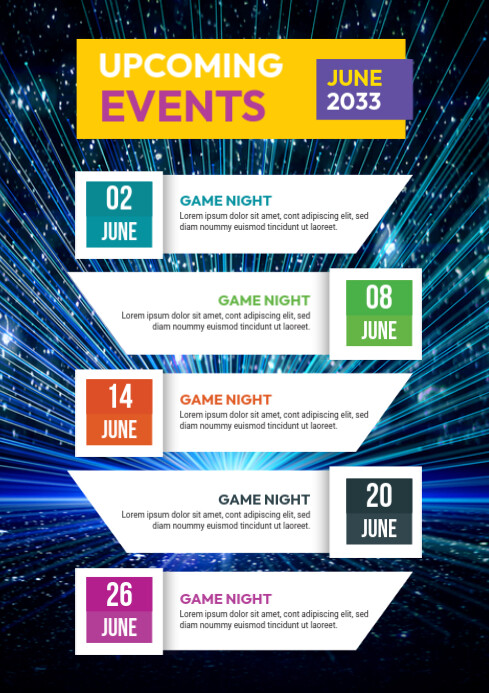 Event Schedule Flyer Template | PosterMyWall