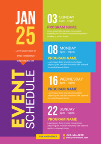 Event Schedule Flyer Template | PosterMyWall