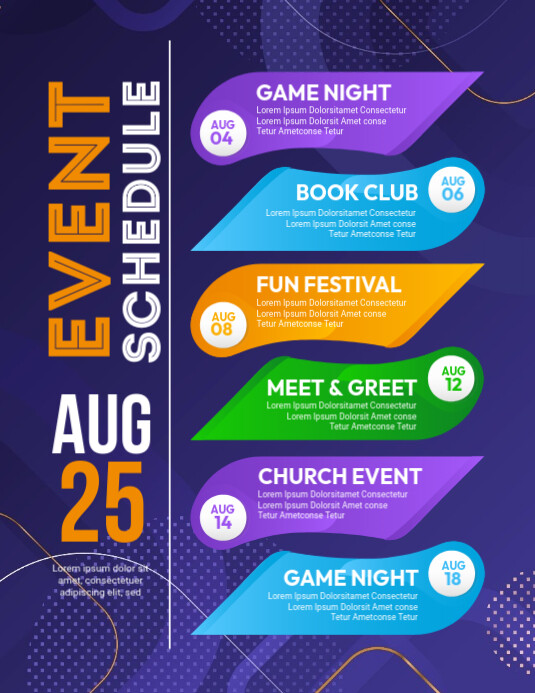 Copy of Event Schedule Flyer Template | PosterMyWall