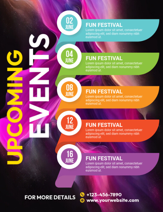 Event Schedule Flyer Template | PosterMyWall
