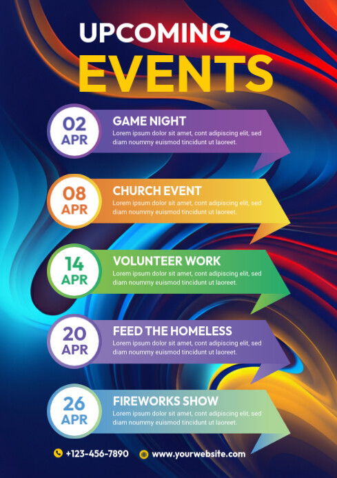 Event Schedule Flyer Template | PosterMyWall