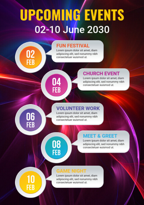 Event Schedule Flyer Template | PosterMyWall